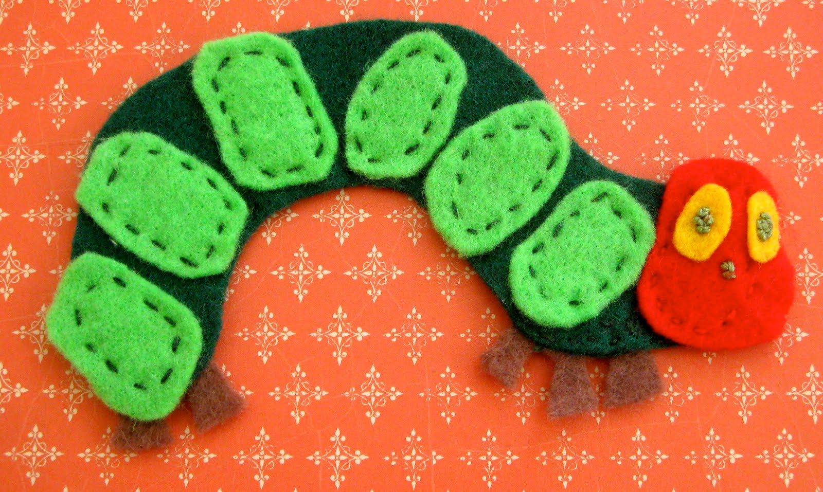 Rosy Lemmons Crafts: The Hungry Caterpillar felt art