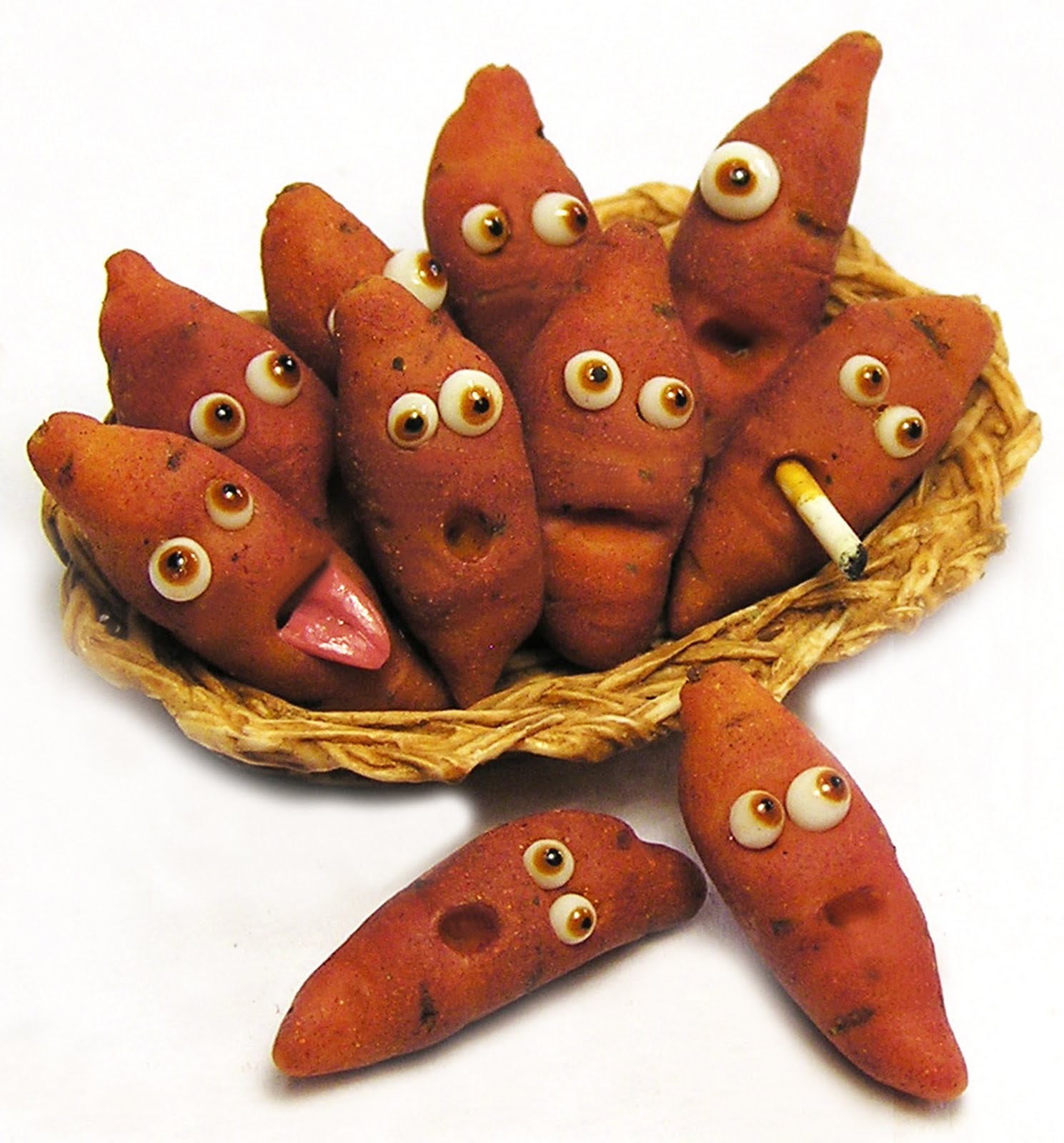 Kiva's Miniatures: Yam Heads, Yam Heads, not so rolly polly....