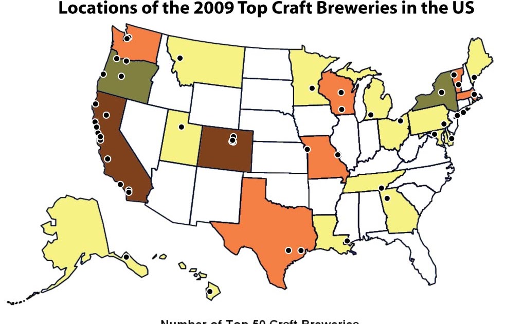 Top 50 Craft Breweries in the US: Where Are They Located?