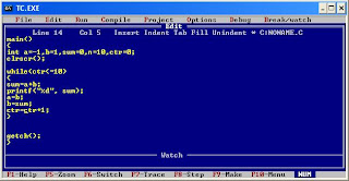 bAsiC pROgamMing: TURBO C - Fibonacci series