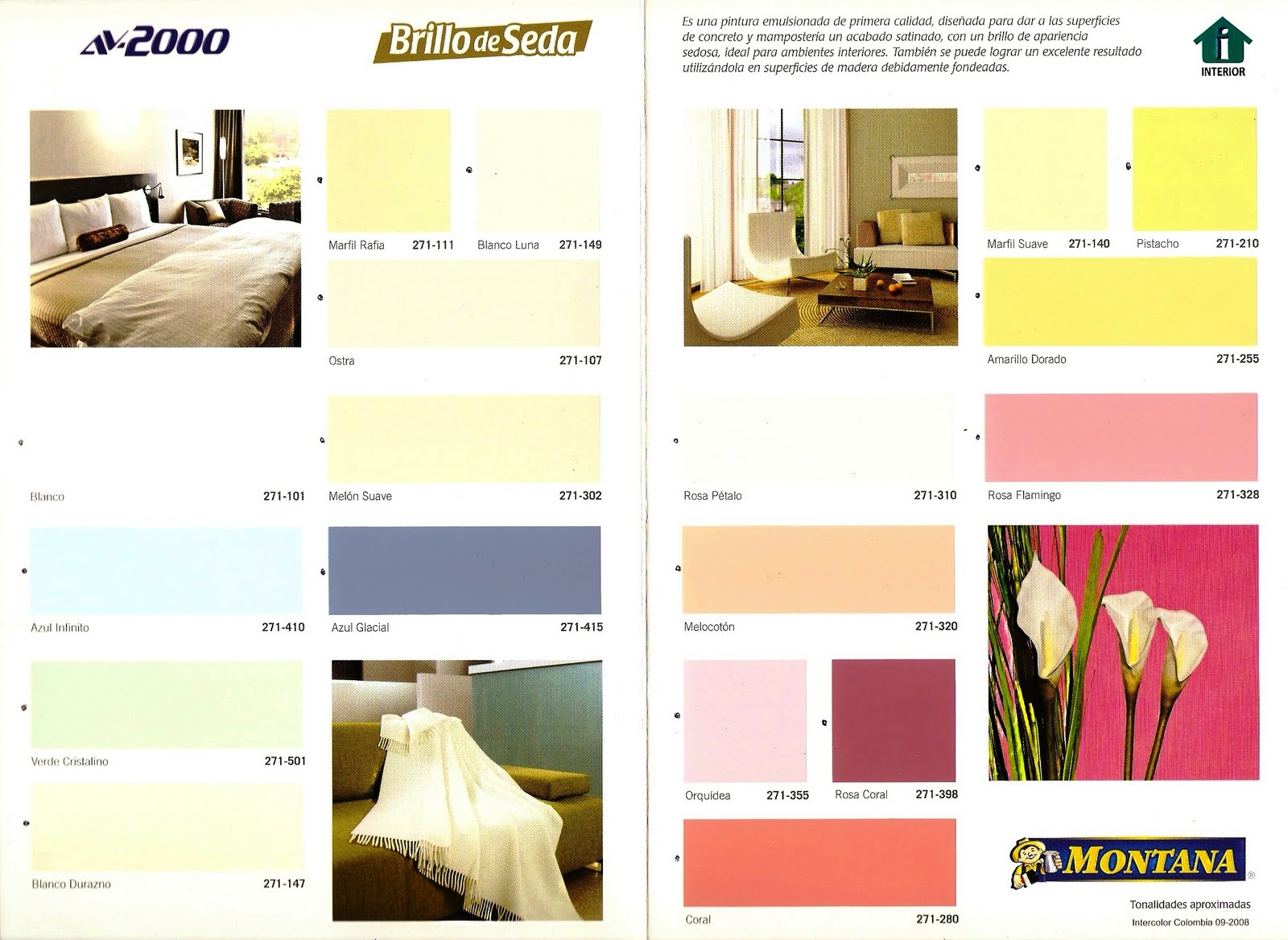 Carta de colores montana brillo de seda - Imagui