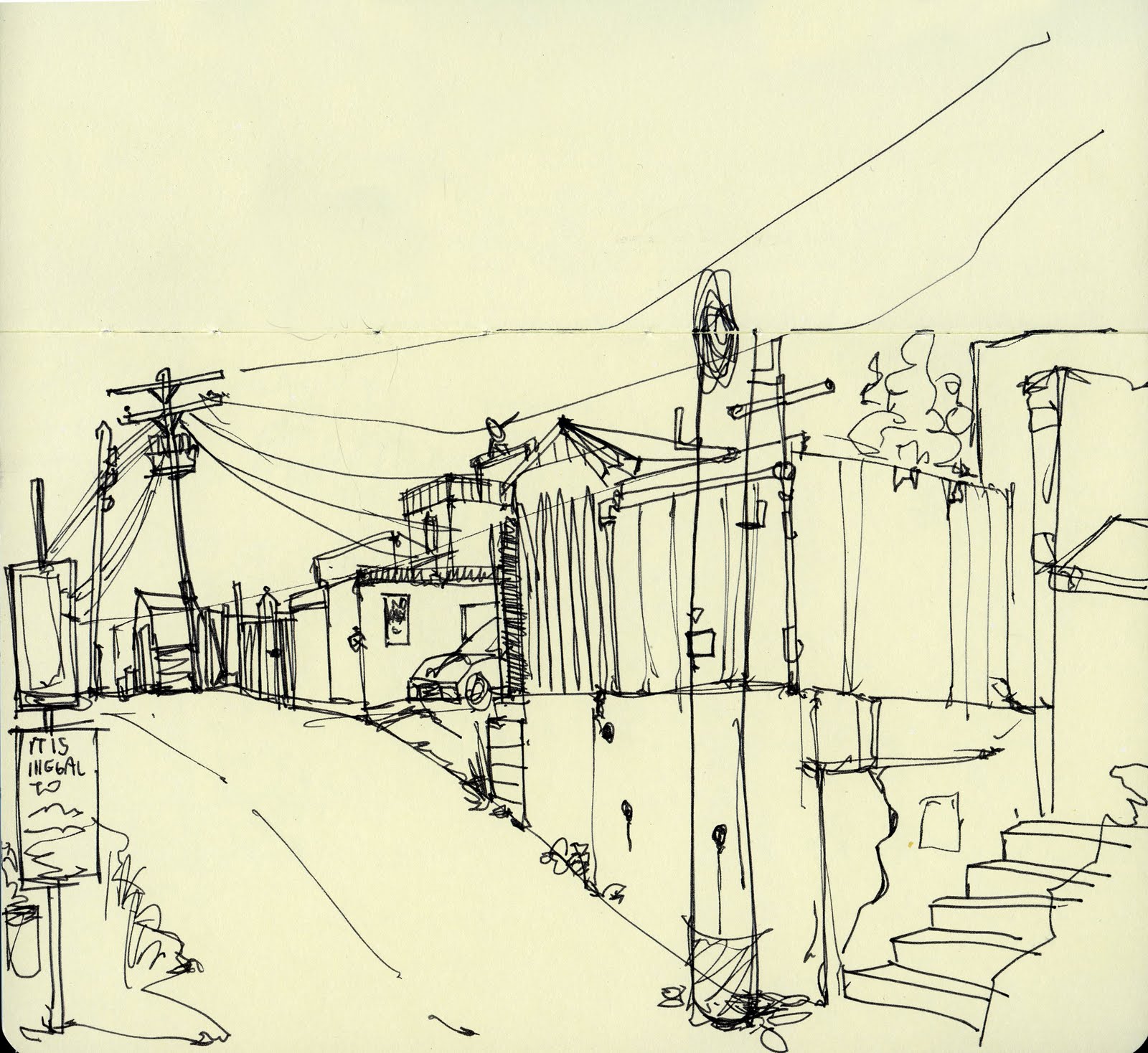 Isaac Orloff Illustration: Sketching in the neighborhood