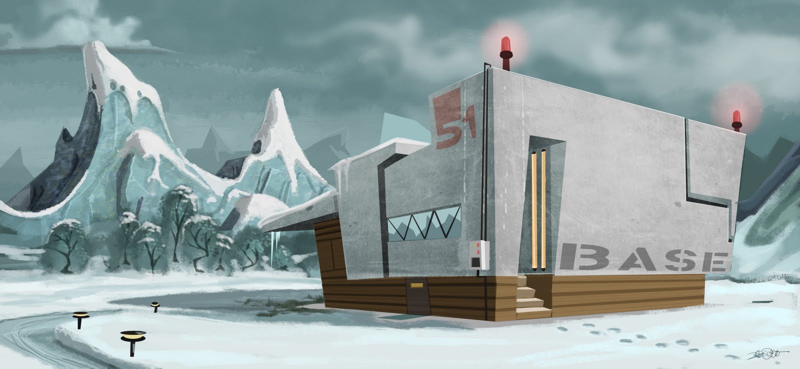 Isaac Orloff Illustration: Snowy Base