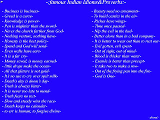 YourWorldFriend: Famous Indian Proverbs