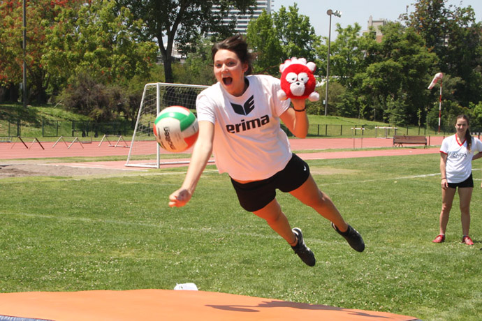 Mundial: Fotos selección de faustball damas de Austria en Santiago