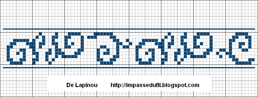 L'impasse du Fil: Grille de Points de Croix : Frise Arabesque