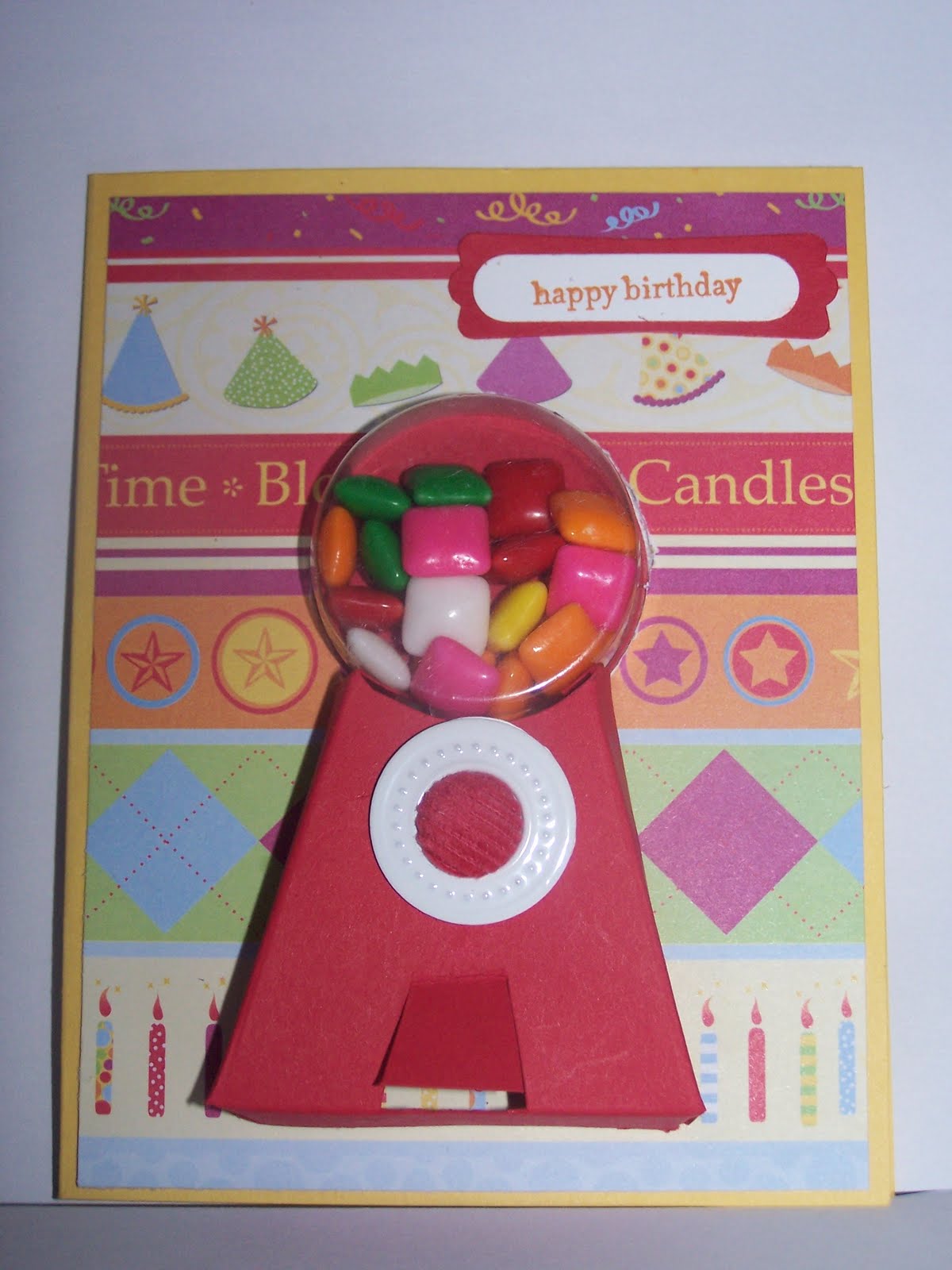 Bonnie's Creative Place: Gumball machine Card that works