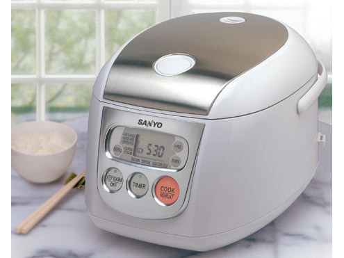 how to use a rice cooker: sanyo rice cooker