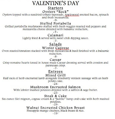 Red Mill Living: Valentines Day Menus in Red Mill Commons Restaurants