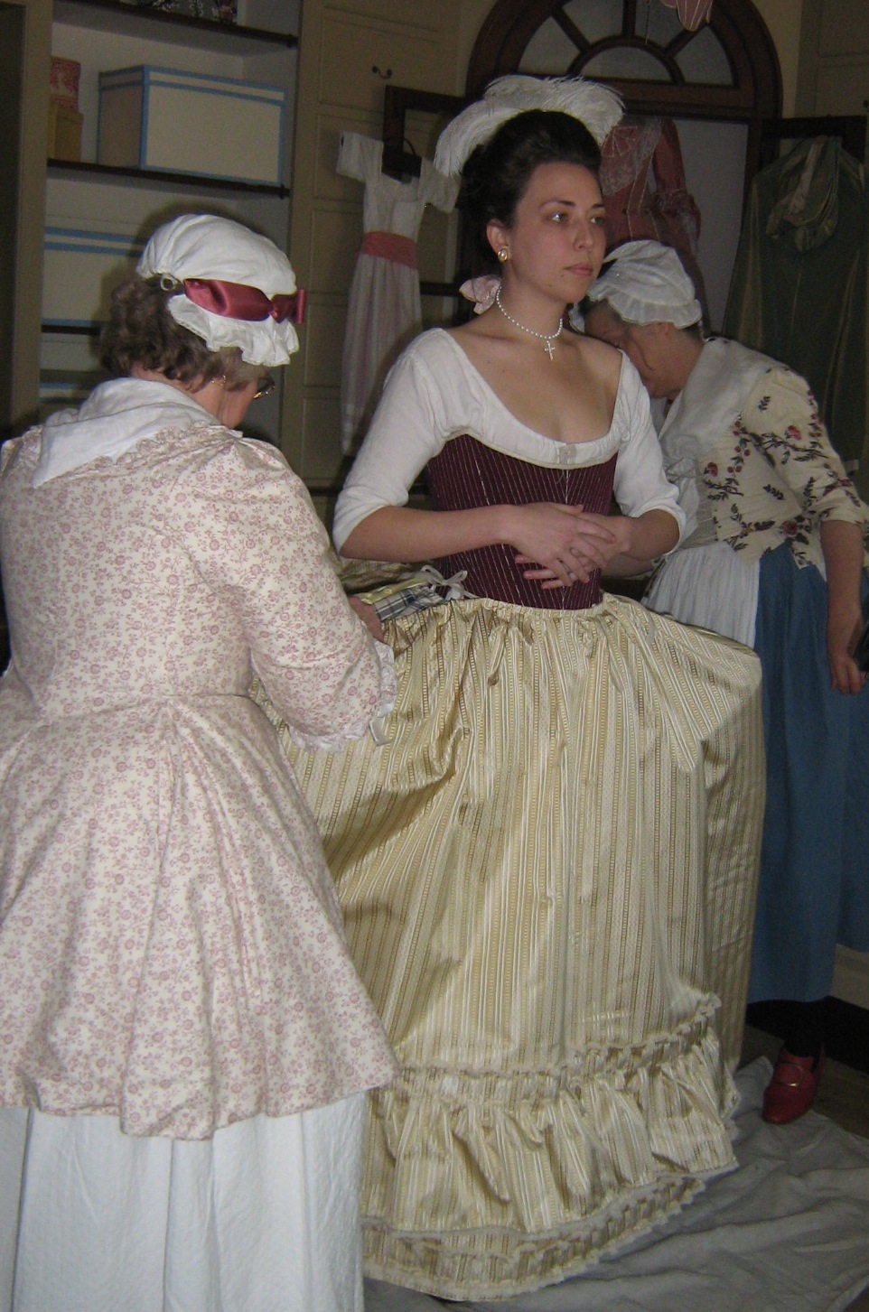 Two Nerdy History Girls: Stitching Lady Dunmore's Gown: Part II