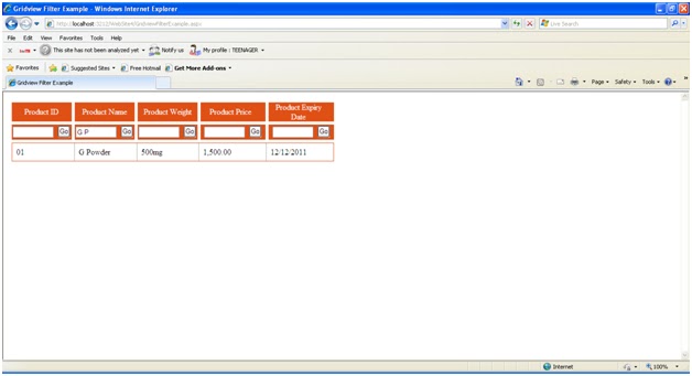 Aspnet Example How To Gridview Header Filtering In