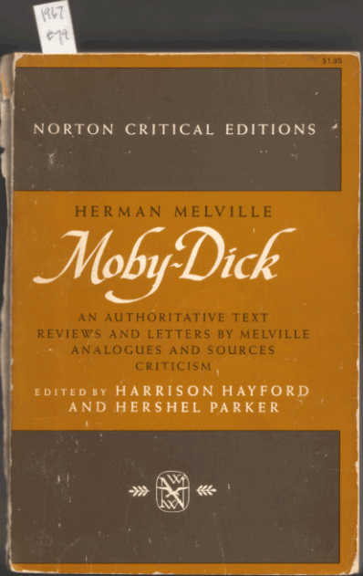 The Moby-Dick Collection: 1967 Norton Critical Edition - Paperback Moby ...