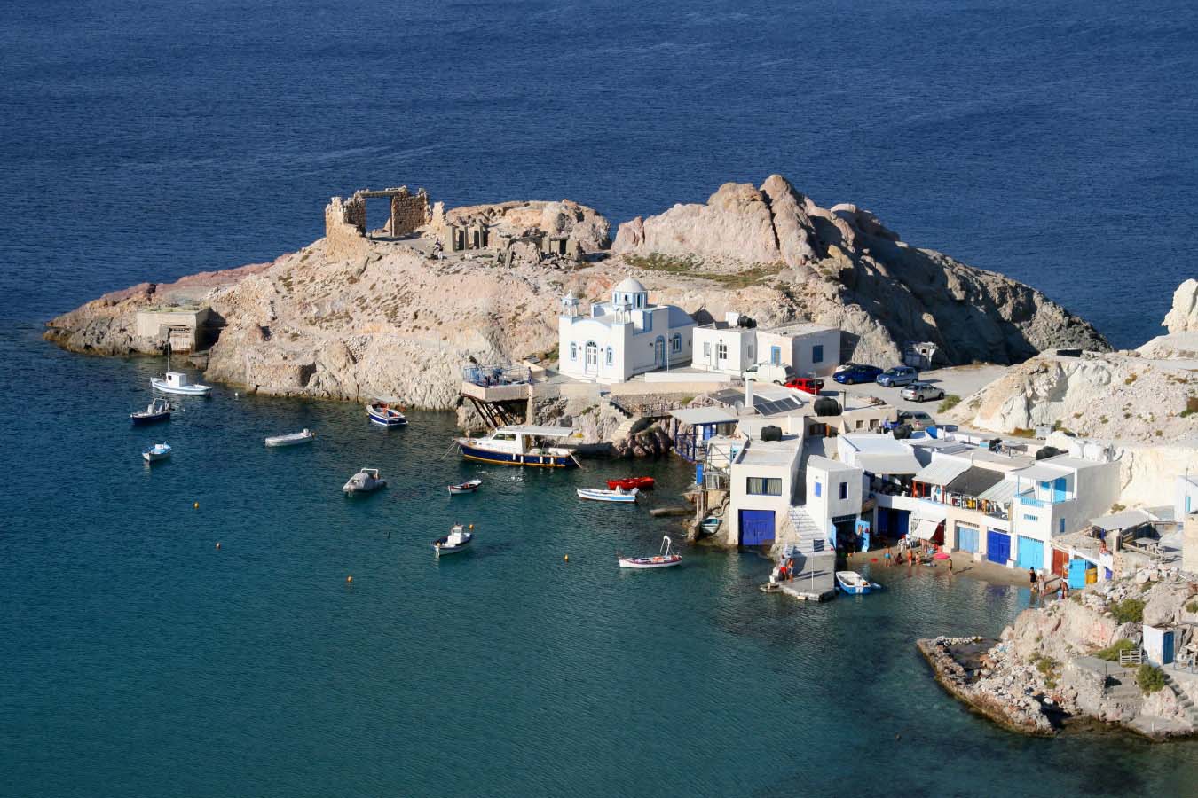 Cyclades, islands in Greece: Milos; the north coast
