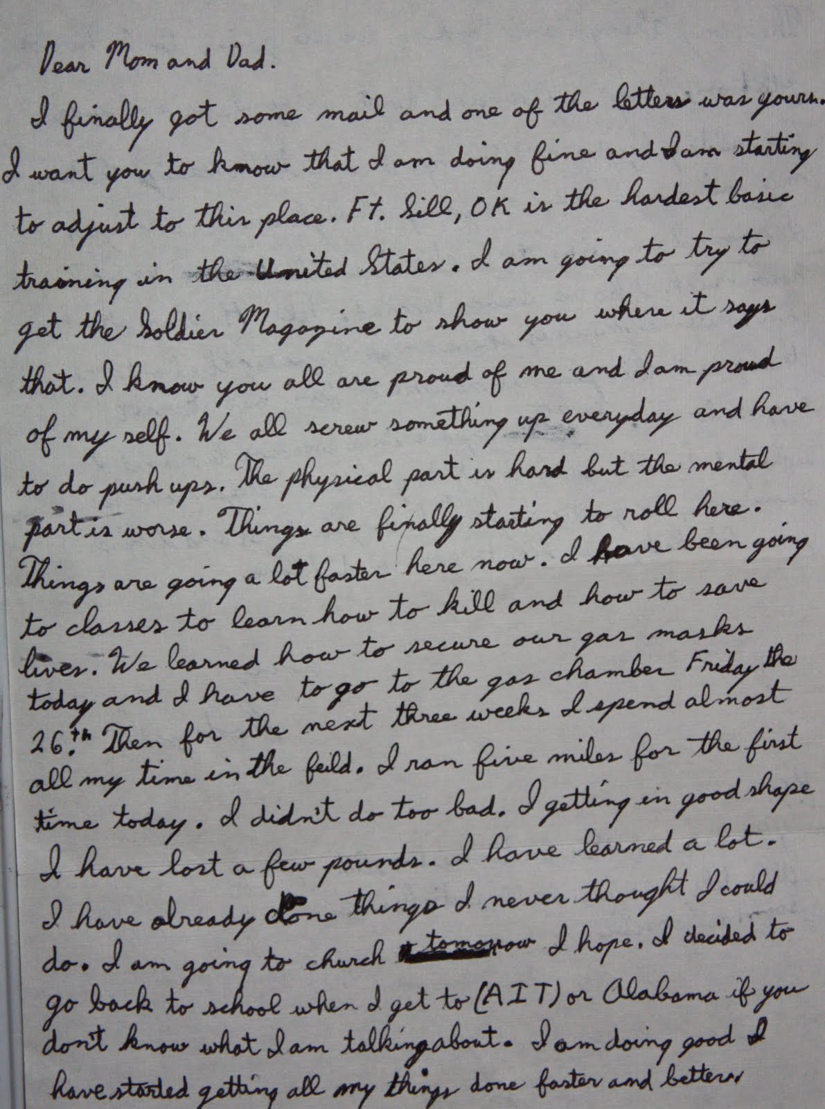 Letters From Basic Training