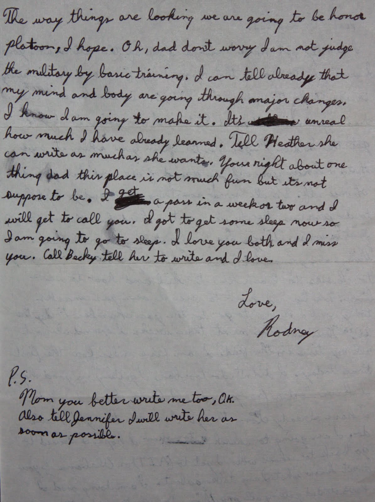 Letters From Basic Training