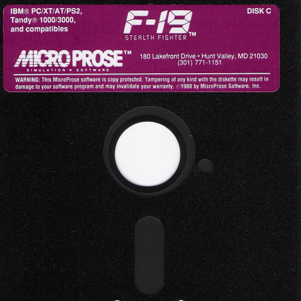 IBM PC Floppy Disk Games: F-19 Stealth Fighter (Version 435.04) (1989 ...