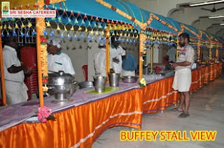 Sri Sesha Caterers: Buffet – Side view of the Buffet stalls