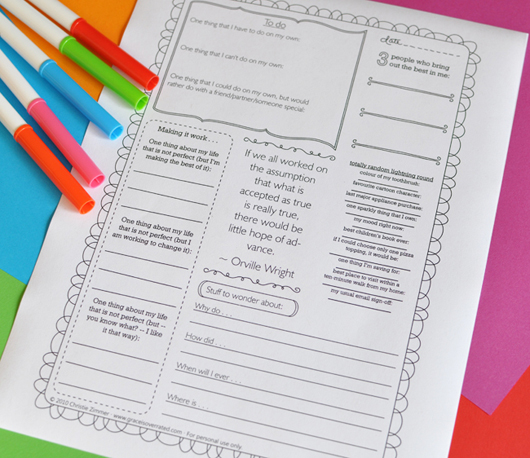 Adventures in Guided Journaling: Wednesday journal page -- take two