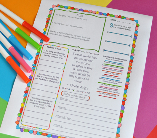 Adventures in Guided Journaling: Wednesday journal page -- take two