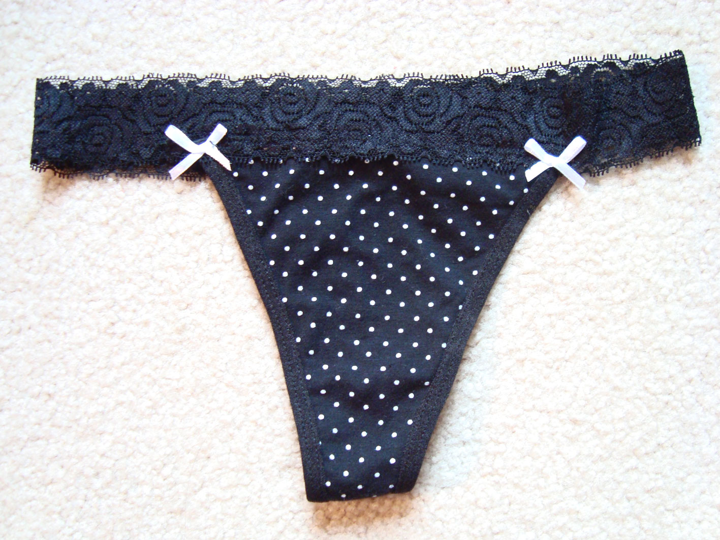 My Panty Store Black Polka Dots Thong