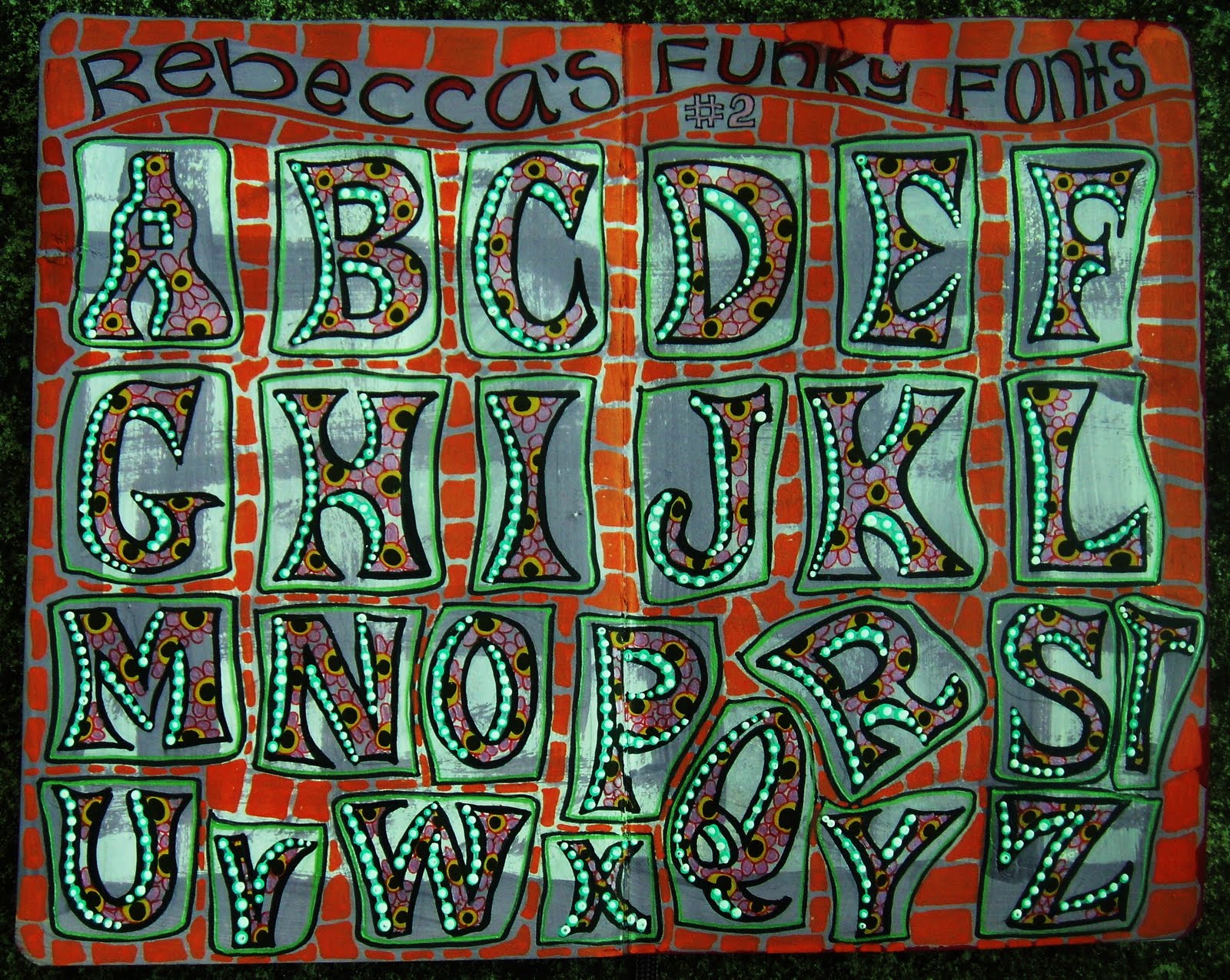 Daisydolls Gypsy Caravan: "Funky Fonts" in My Moleskin Journal