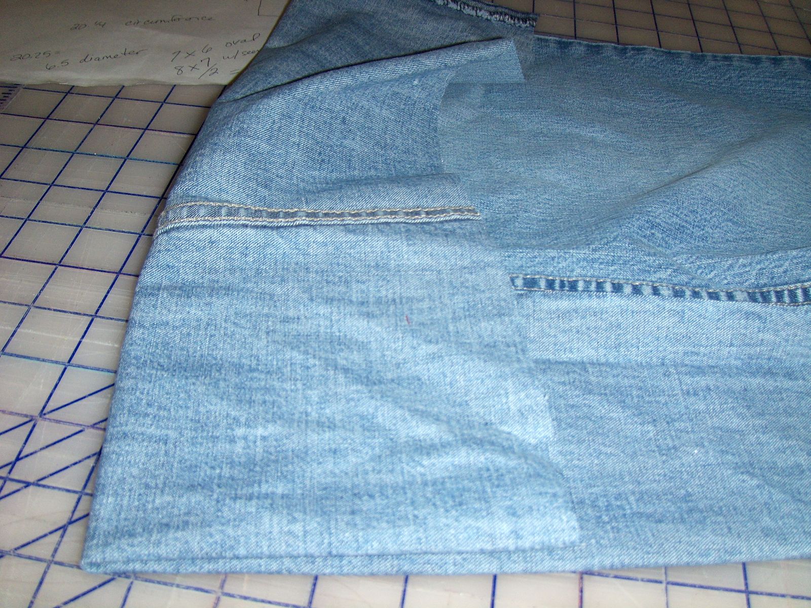 Free Printable Pattern and Tutorial: Upcycled Jeans into an Adult ...