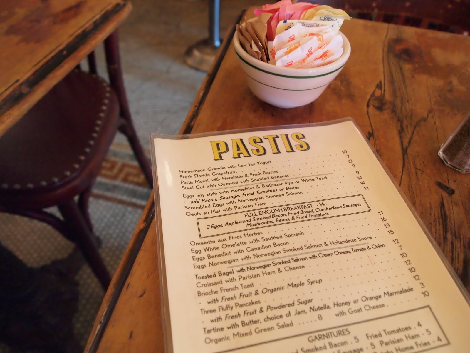 Lace Edge Journal: Fri. 08/20/2010 - Last Breakfast in NY: Pastis