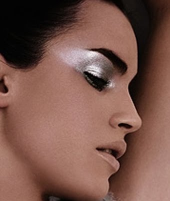 Eye Makeup Ideas: Silver Metallic Eyeshadow