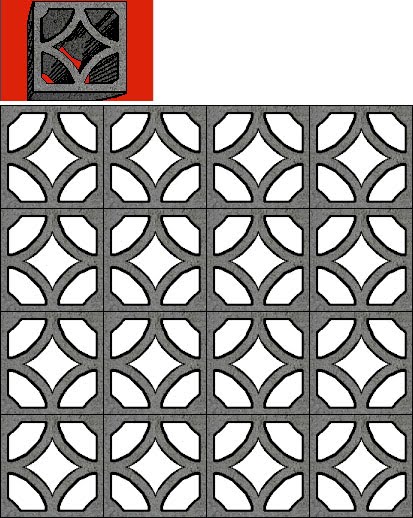 thuydao_arch: Mid Century Decorative Concrete Screen Block