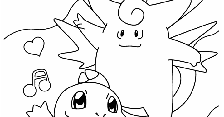 POKEMON COLORING PAGES: Pokemon Fall In Love