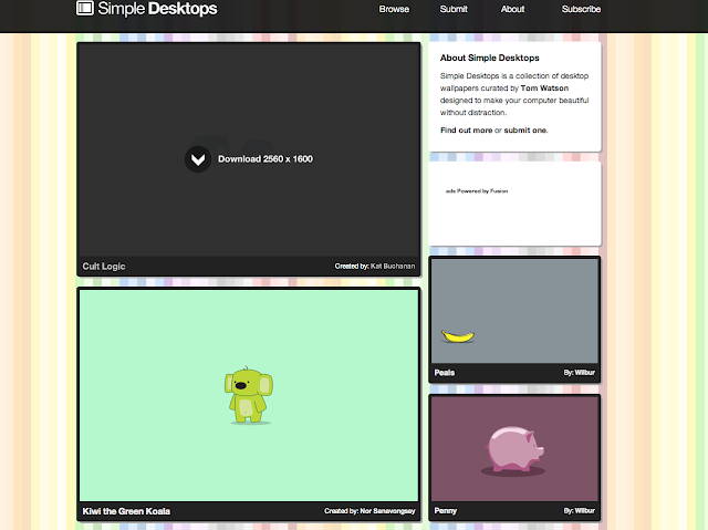 The Backstage: SimpleDesktops: Fondos de pantalla minimalistas