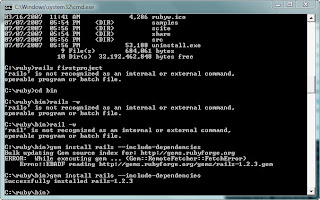 Ganee's Blog!: Installing Ruby on Rails on Windows Vista