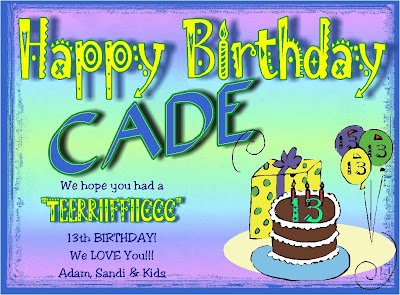 SHORT FAMILY: Happy Birthday Cade