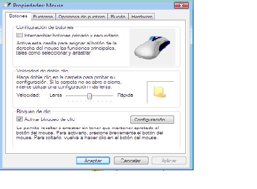Curso de Windows e Internet: CONFIGURACION DE MOUSE