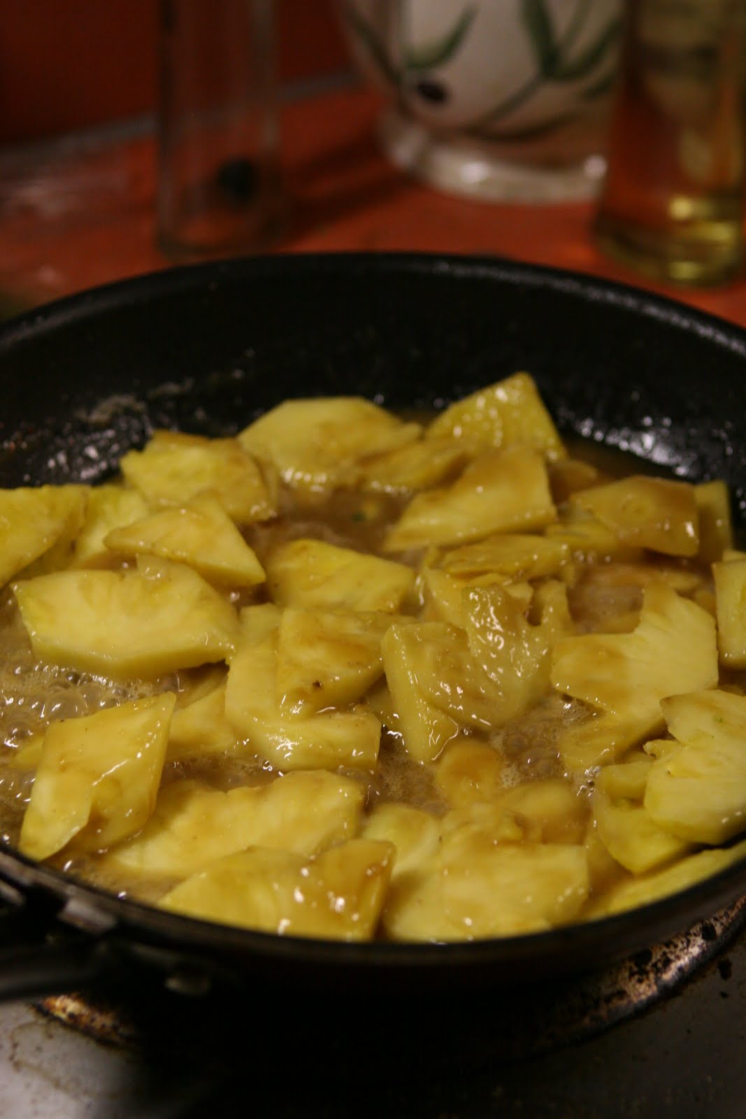 mise en place: 9) Flambe Pineapple with Miso Caramel (The importance of ...