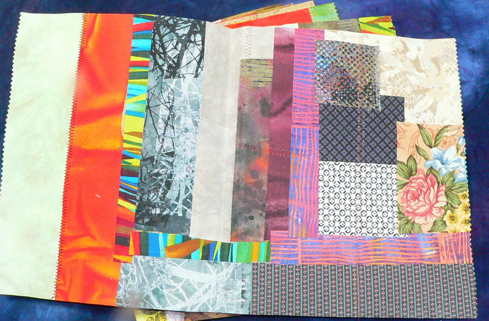 Living and Dyeing Under the Big Sky: Fabric Collage Paper