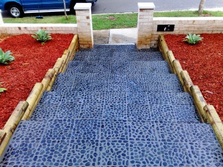 property2grow.com: Concrete Pebble Stairs