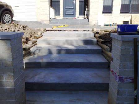 property2grow.com: Concrete Pebble Stairs