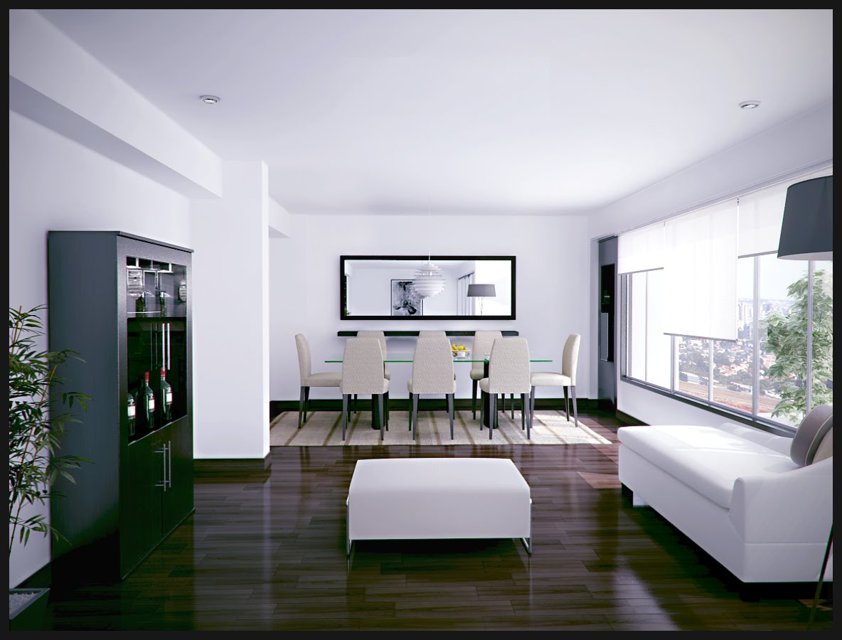3d y arquitectura virtual: Sala comedor