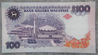 Haizul-Antique: DUIT KERTAS RM100 6TH SERIES 1986-1995.RM260