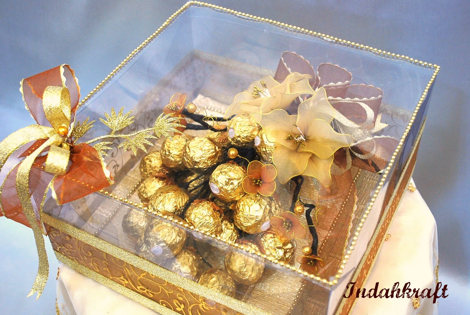 Gubahan Hantaran Indahkraft: Hantaran Dark Gold (Gold + Brown)