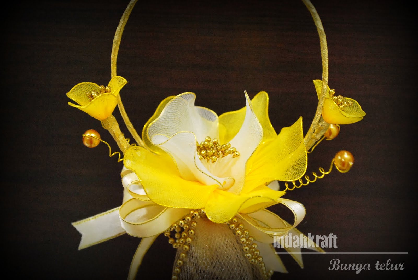 Gubahan Hantaran Indahkraft: Bunga Telur / bunga pahar