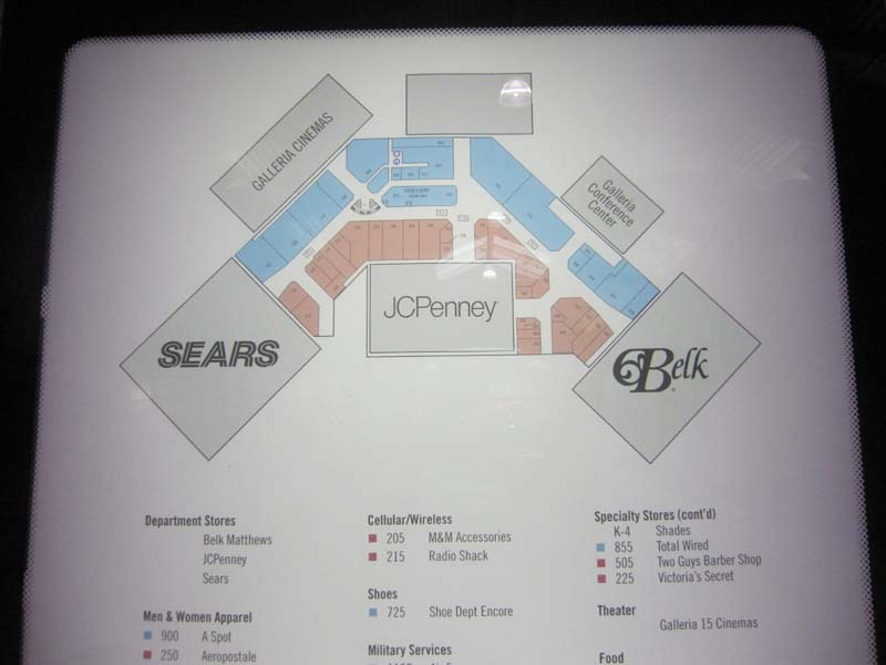 The Galleria Mall Houston Map - United States Map