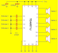 PROJECTOS DE ELECTRONICA: Amplificador TDA 8571