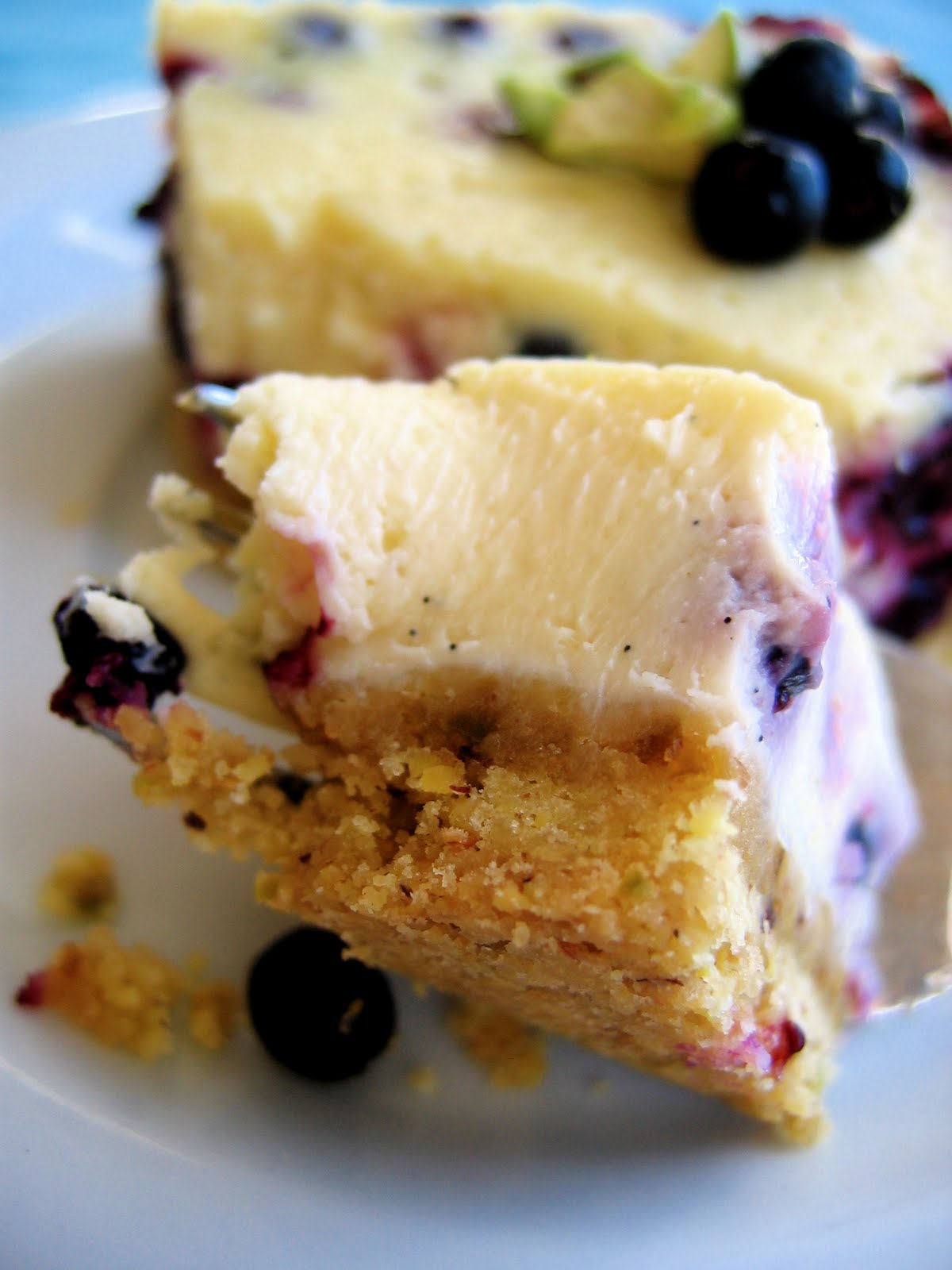 Huckleberry-Chevre Cheesecake Squares • The Bojon Gourmet