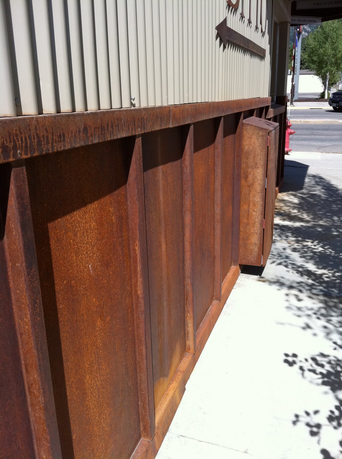 design dump: metal wainscoting + awning