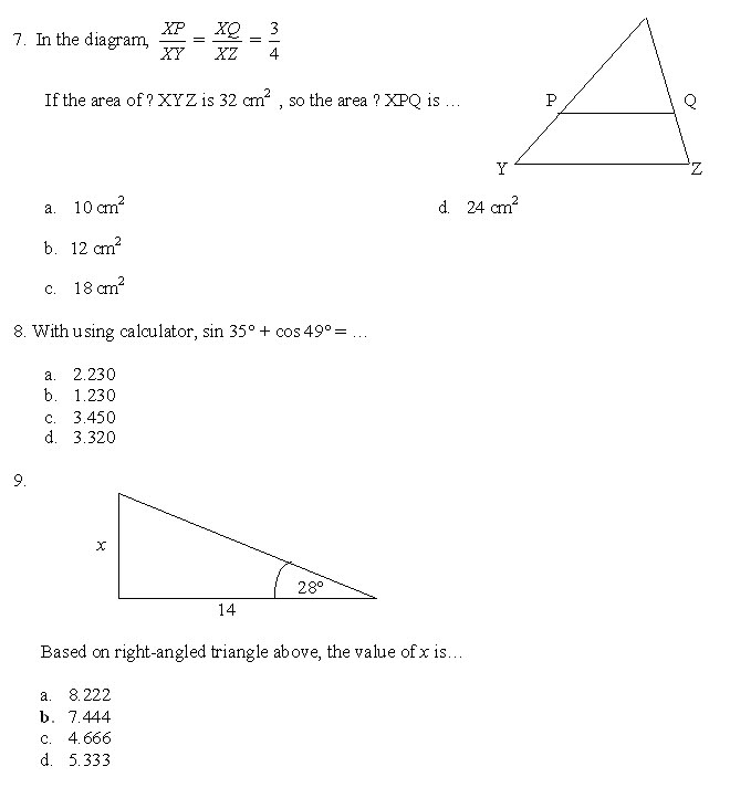 "MATH WORKSHEET" , TRIANGLE AND BASIC TRIGONOMETRY - MathsAnimation