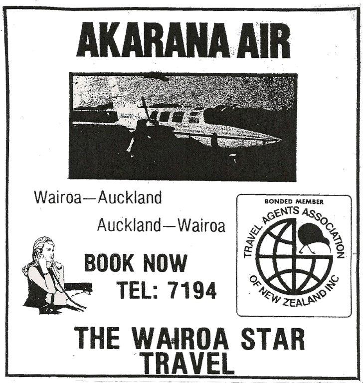 3rd Level New Zealand: Akarana Air's Wairoa Service