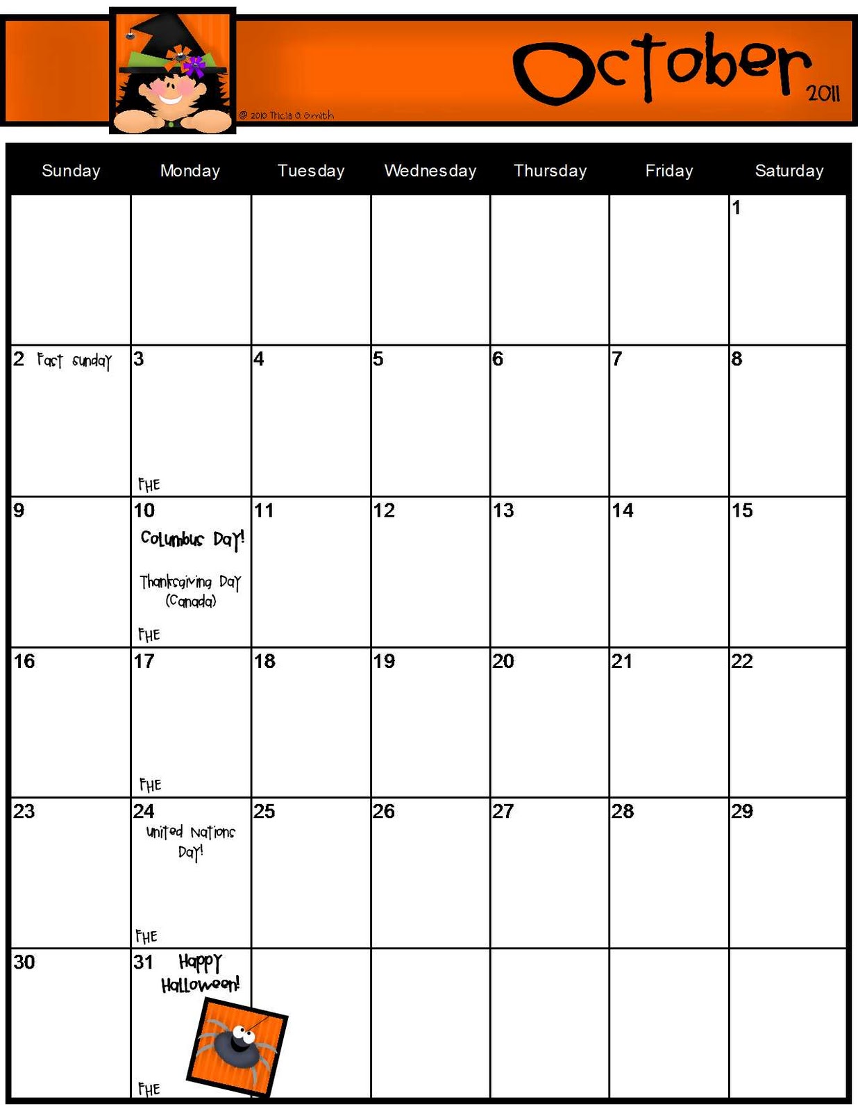 Prepared NOT Scared!: Calendar Pages!