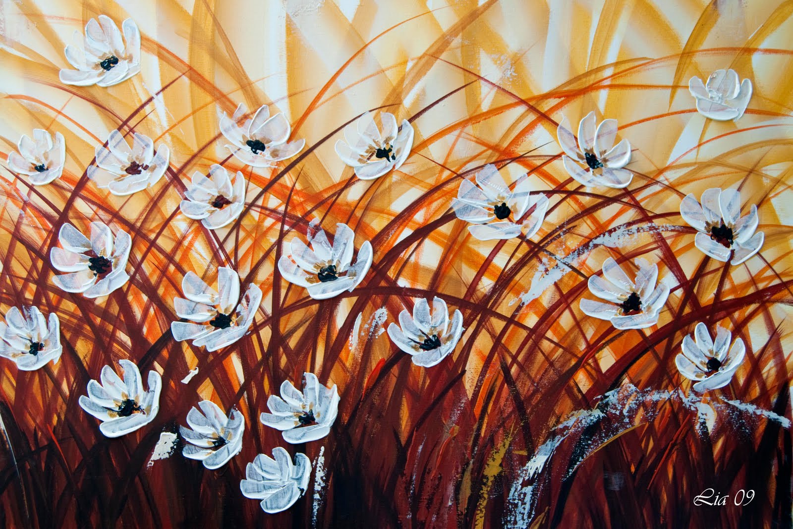 Cuadros de flores abstractas - Imagui